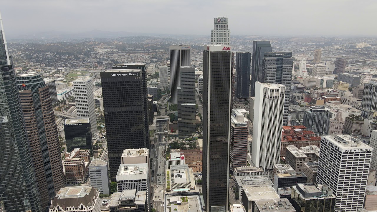 Aon Center Downtown Los Angeles - Droneshot - YouTube