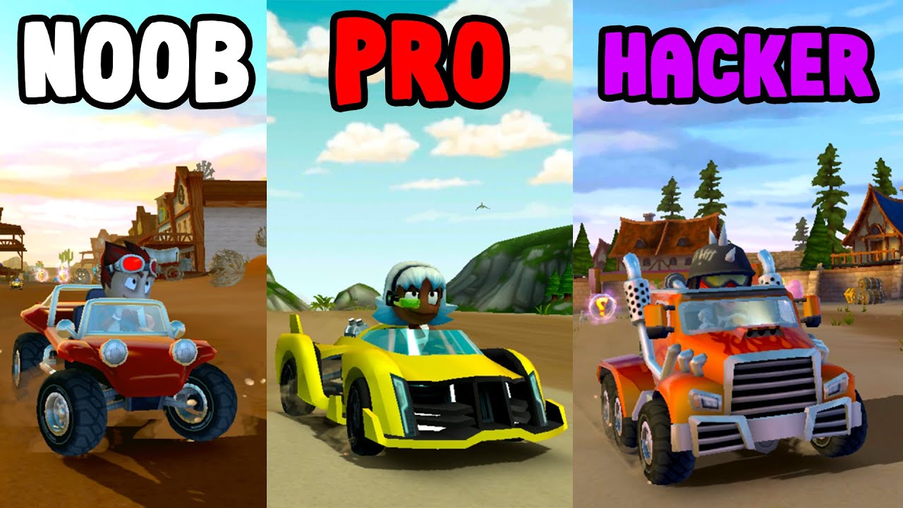 NOOB vs PRO vs HACKER in Beach Buggy Racing 2 - YouTube