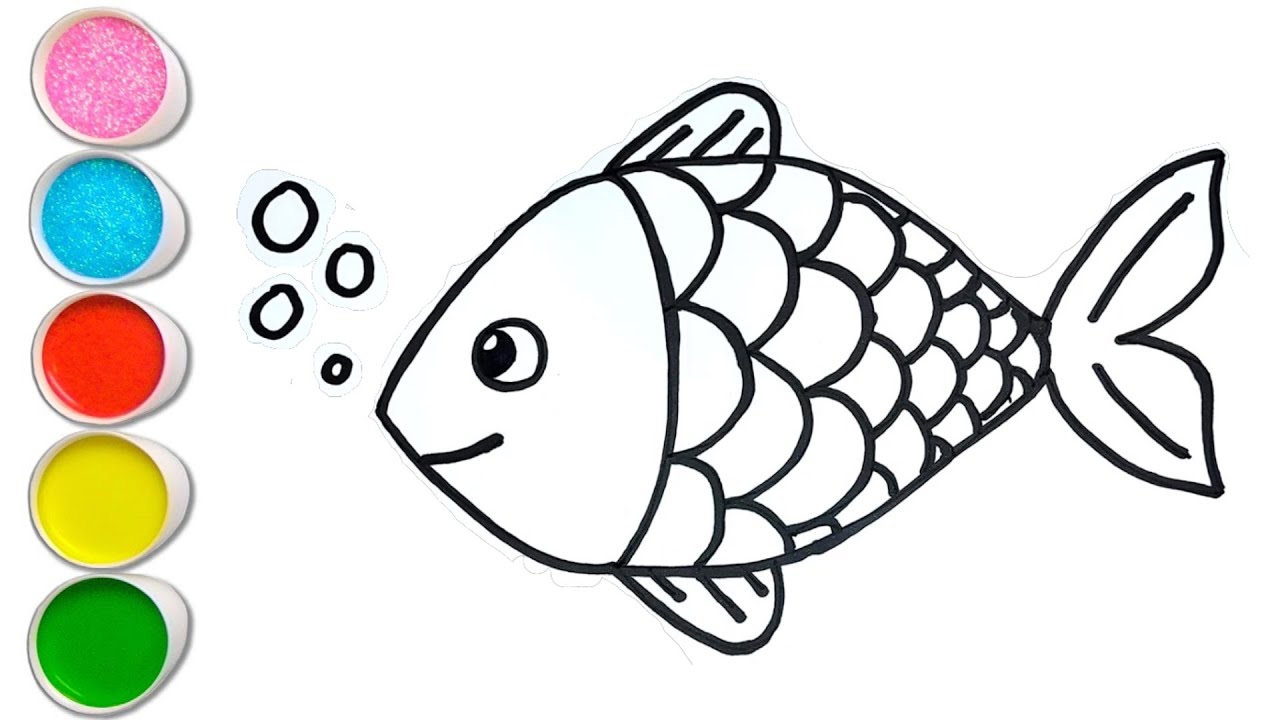 How to Draw Fish in the River l Drawing Practice Easy #50 - YouTube