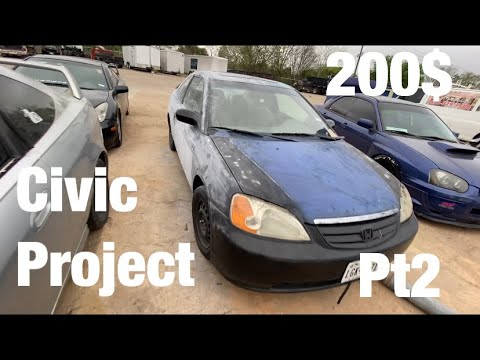 My 200$ Honda Civic project restoration build on a budget pt2 - YouTube