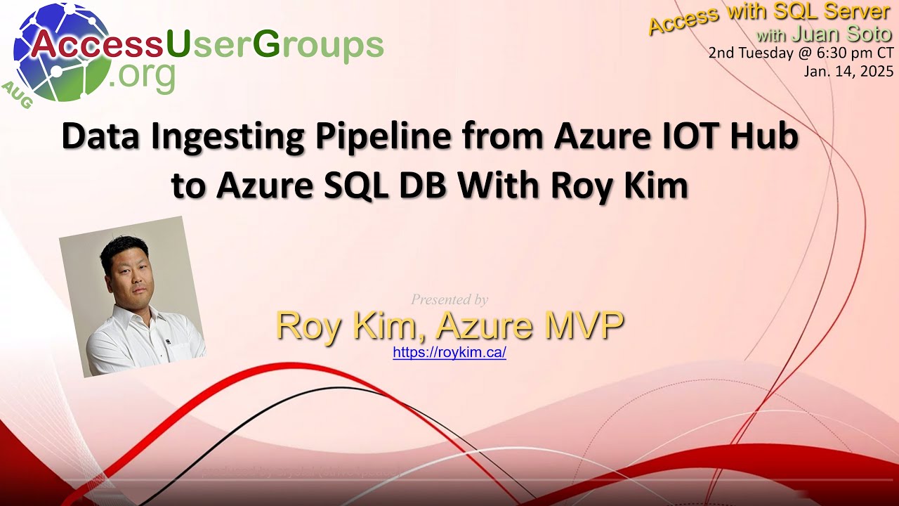 SA: Data Ingesting Pipeline from Azure IOT Hub to Azure SQL DB with Roy ...