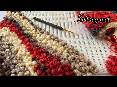 Halı kaydırmaz üzerine, tığ işi, yeni tasarım, paspas, seccade, halı, yolluk yapımı