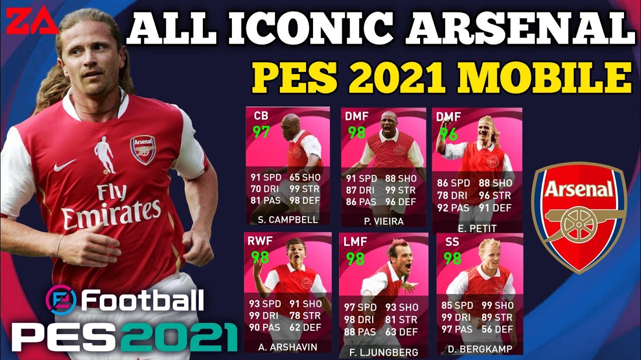 ALL ICONIC MOMENT ARSENAL PES 2021 MOBILE || PES 2021 MOBILE - YouTube