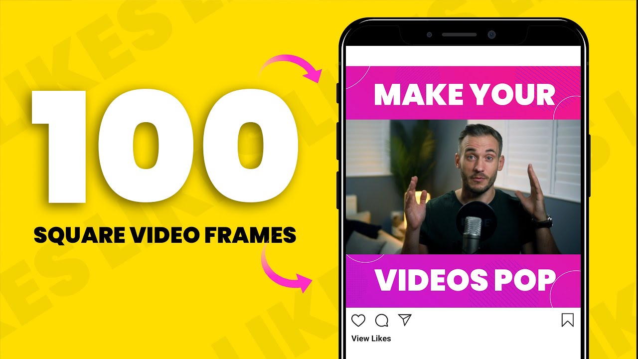 100 Video frames for social media square videos - Make your videos pop ...