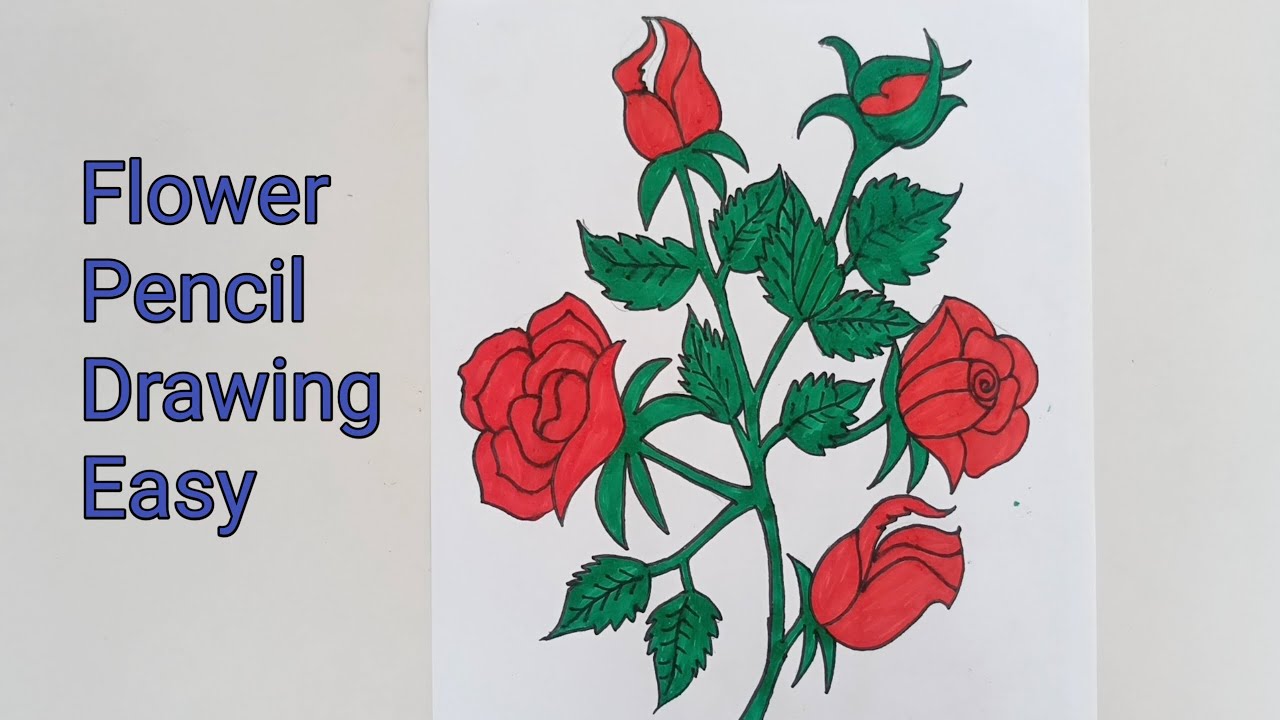 flower drawing How to make flower drawing step by step - YouTube