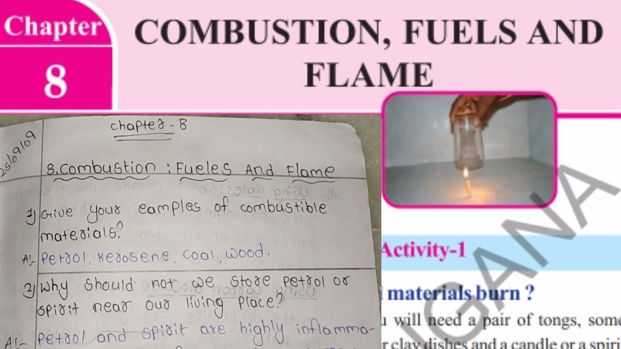 8th class, Physics, 8.COMBUSTION : FUELS AND FLAME, full question and ...