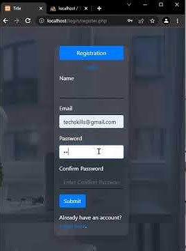Login and Signup form validation php and mysql database - YouTube