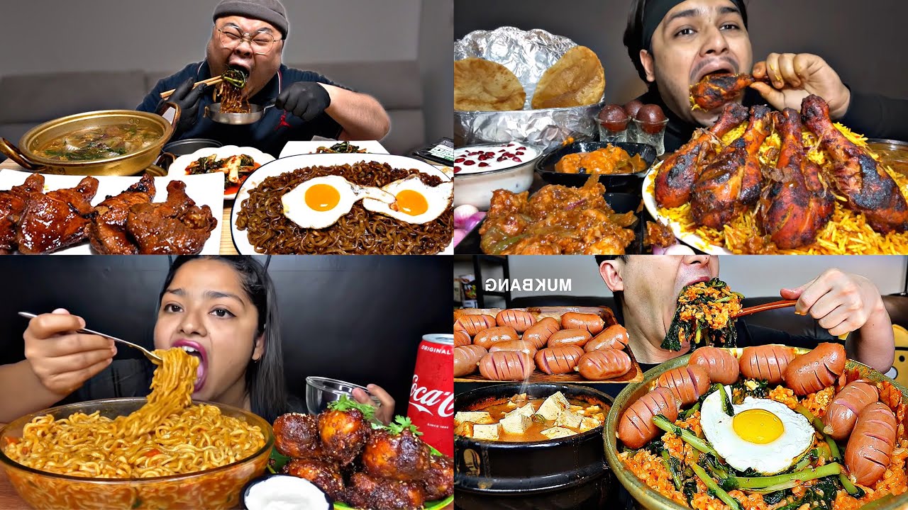 Mukbangers INHALING FOOD INTO THEIR MOUTH - YouTube