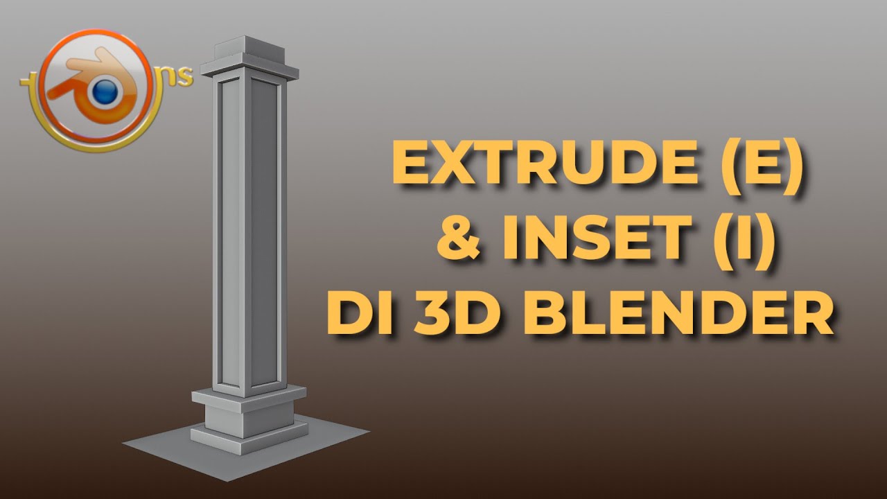 EXTRUDE DAN INSET DI 3D BLENDER - YouTube