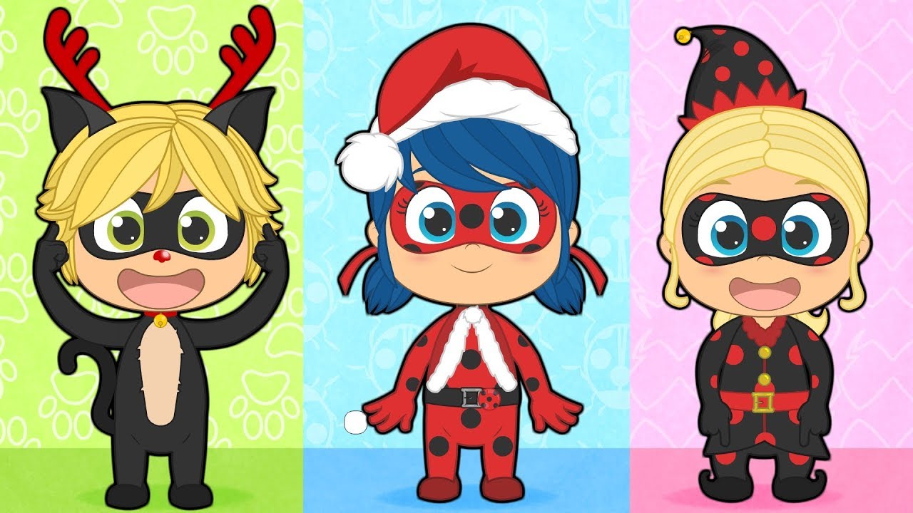 Cabeza hombros rodillas pies con LADYBUG de NAVIDAD 🎅 Canciones ...