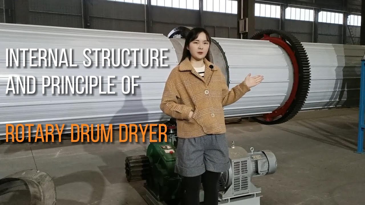 Internal structure and principle of rotary drum dryer - YouTube