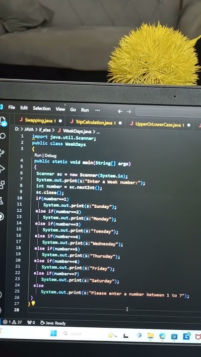 Weak Days Code || Java Program 💻#codenock #code#java#javaprogramming#javatutorial#corejava#codes ...
