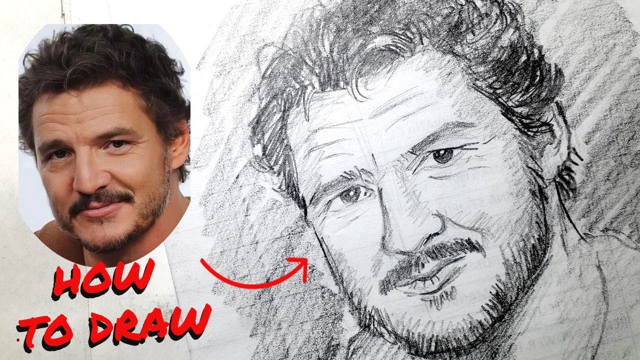 ️ Cómo Dibujar a Pedro Pascal Fácil y Paso a Paso 🎭 - YouTube