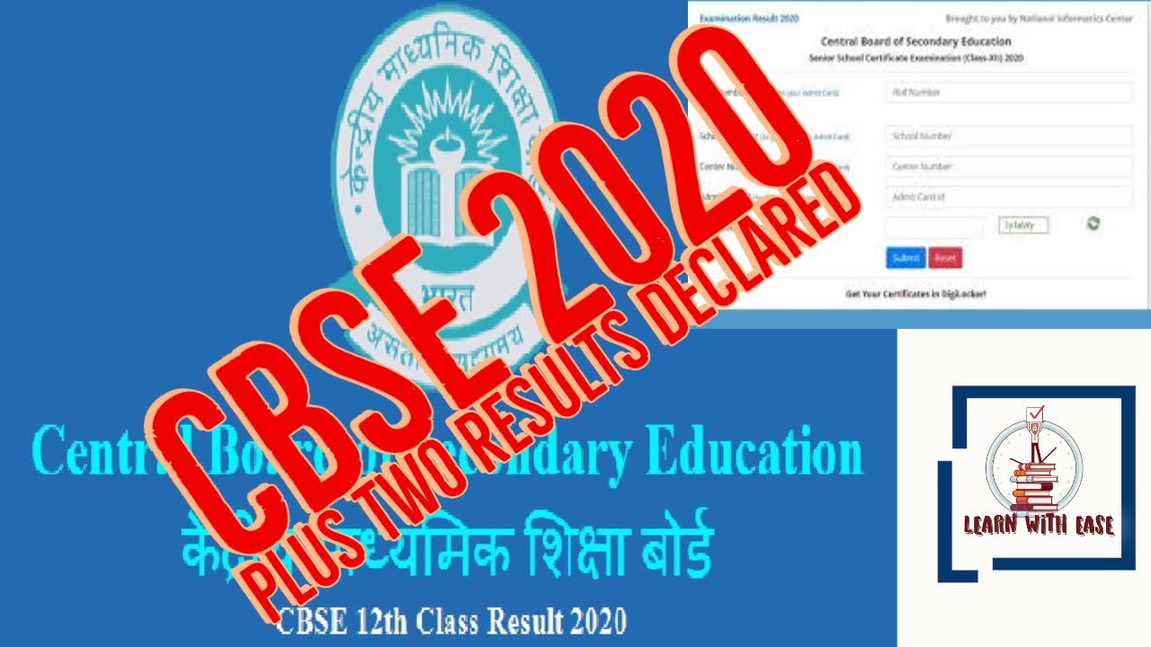 CBSE PLUS TWO RESULTS 2020 DECLARED || CHECK OUT THE DETAILS HERE ...