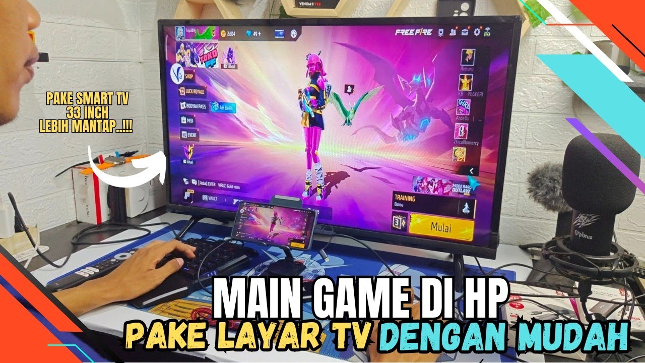 CARA MAIN GAME DI HP PAKE LAYAR TV DENGAN MUDAH - YouTube