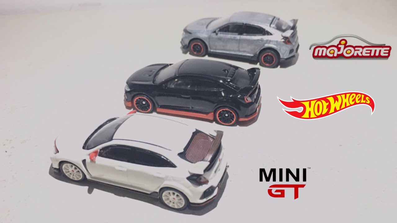 HONDA CIVIC TYPE R FK8 1/64 UNBOXING COMPARISON MINI GT VS HOT WHEELS ...