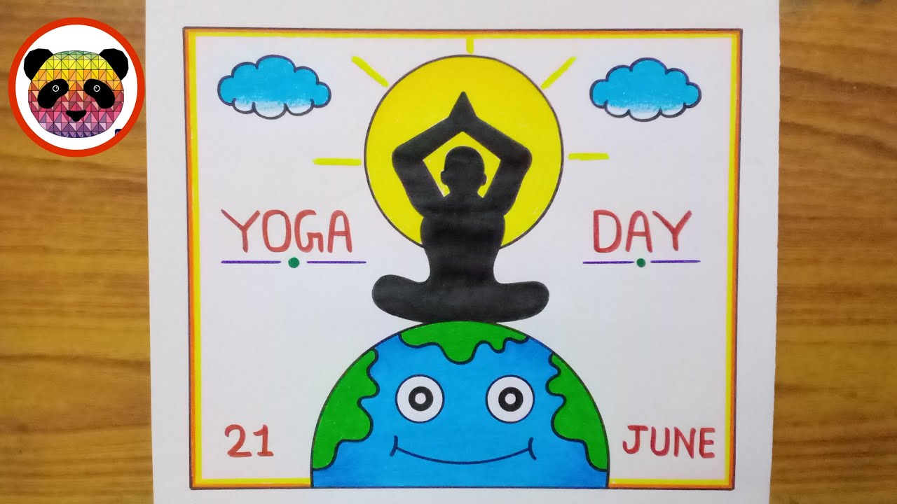 Yoga Day Drawing / Yoga Day Poster / International Yoga Day Drawing ...