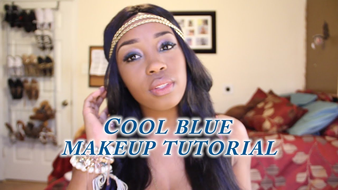 Cool Blue Makeup Tutorial Youtube
