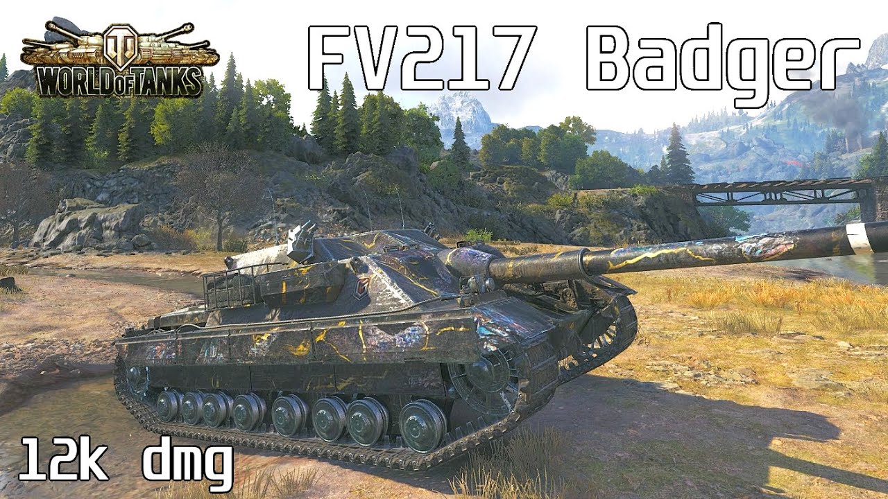 FV217 Badger, 12K Damage, 7 Kills, Mountain Pass - World of Tanks - YouTube