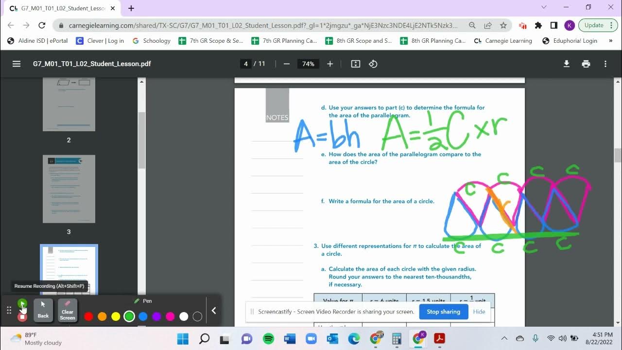 7TH Grade - M1 T1 L2 - Activity 2.1 - YouTube