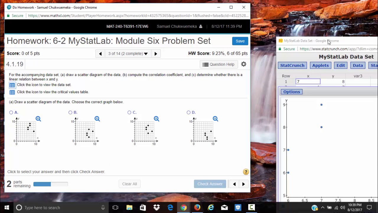 Module 6 Homework (Correlation and Regression) - YouTube
