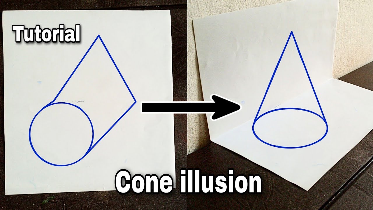 How to Draw Cone illusion 3D trick art drawing illusion ll abiO art ...