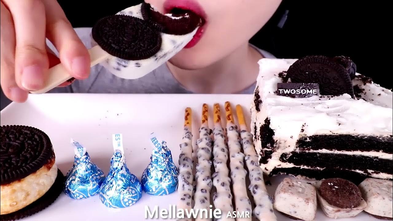 Asmr Oreo Chocolate Ice Cream Cake Marshmallow Meringue Cookies
