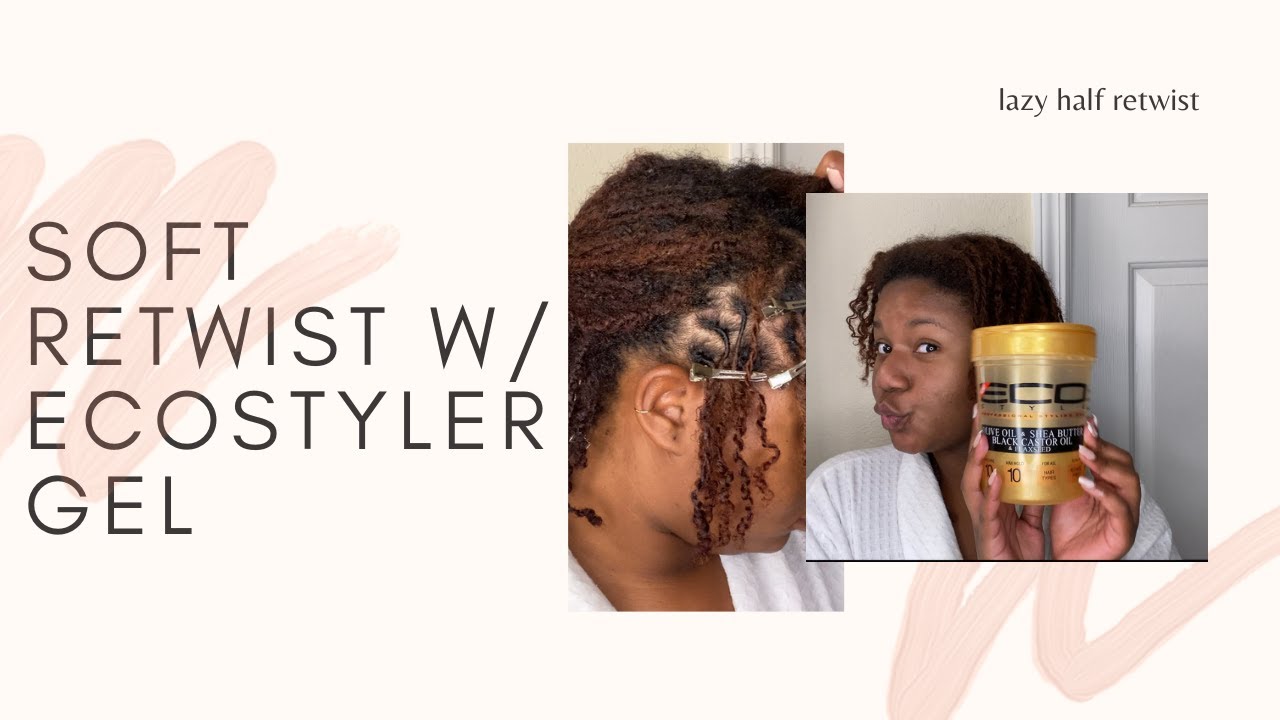 retwisting my starter locs with ECOSTYLER GEL | two strand twist ...