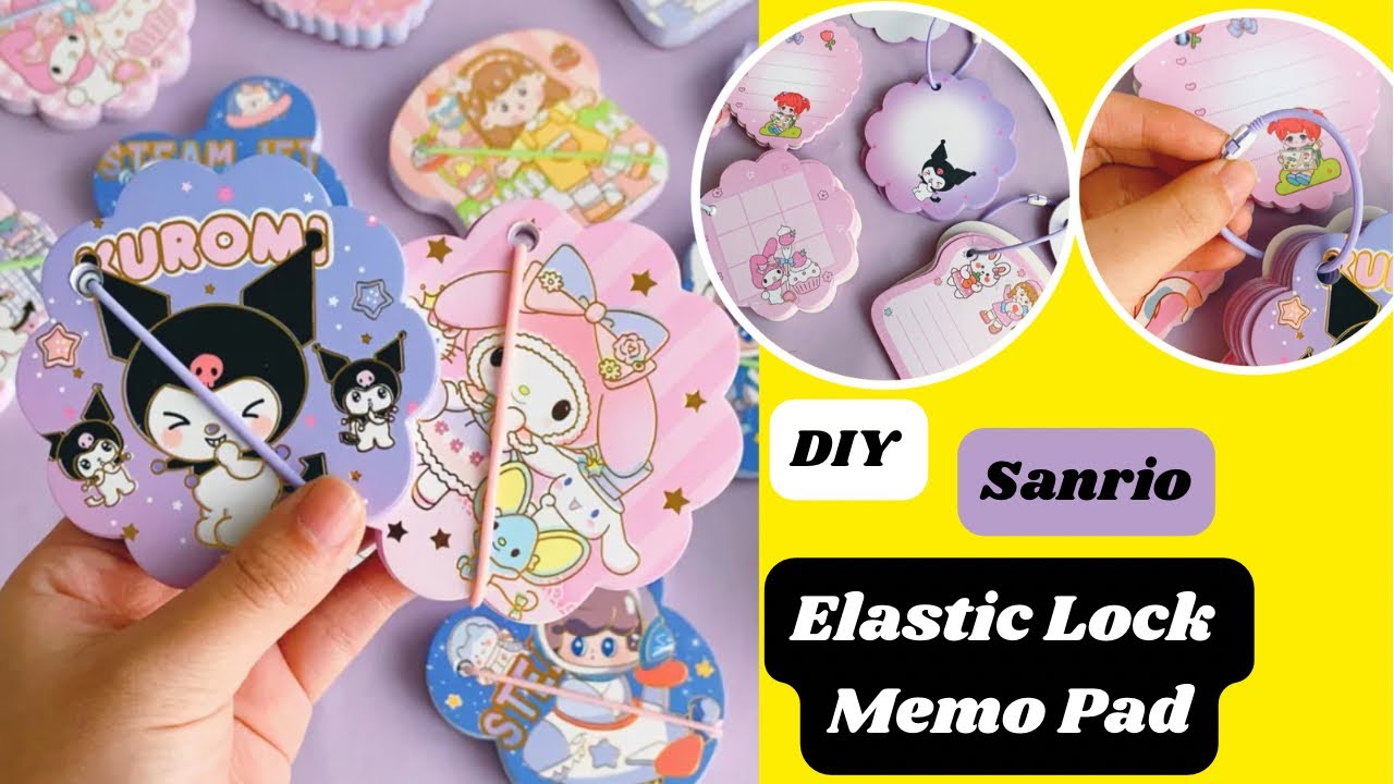 DIY Sanrio Memo Pad / How to Make Sanrio Mini Keychain Notebook ...