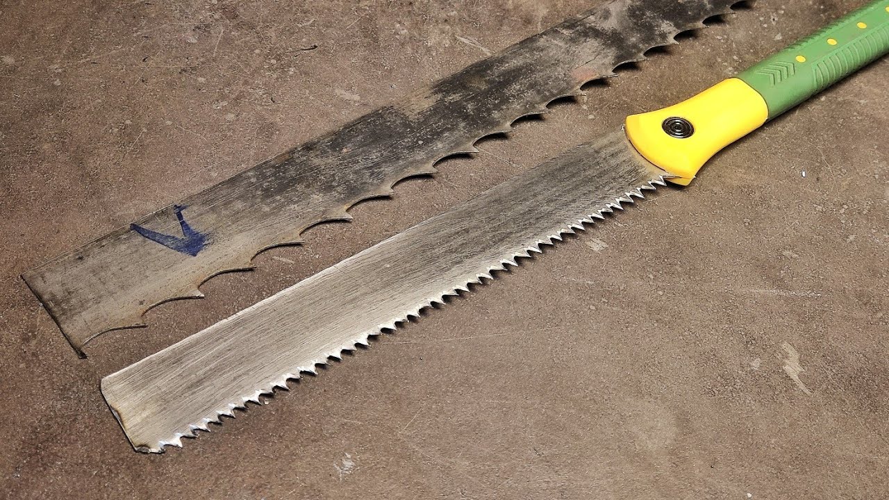 DIY Hand Saw for Wood from Band Saw - YouTube