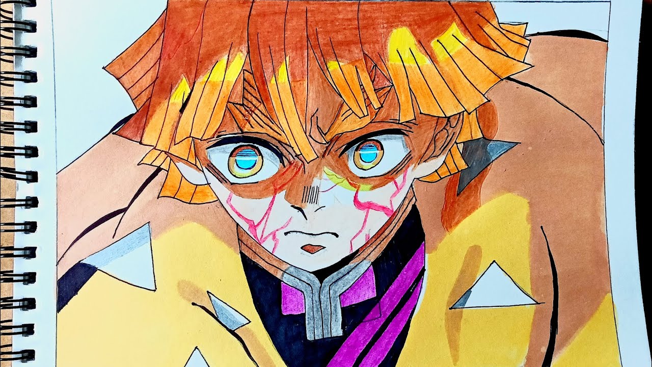 Complete Tutorial: Drawing Zenitsu from Demon Slayer - YouTube