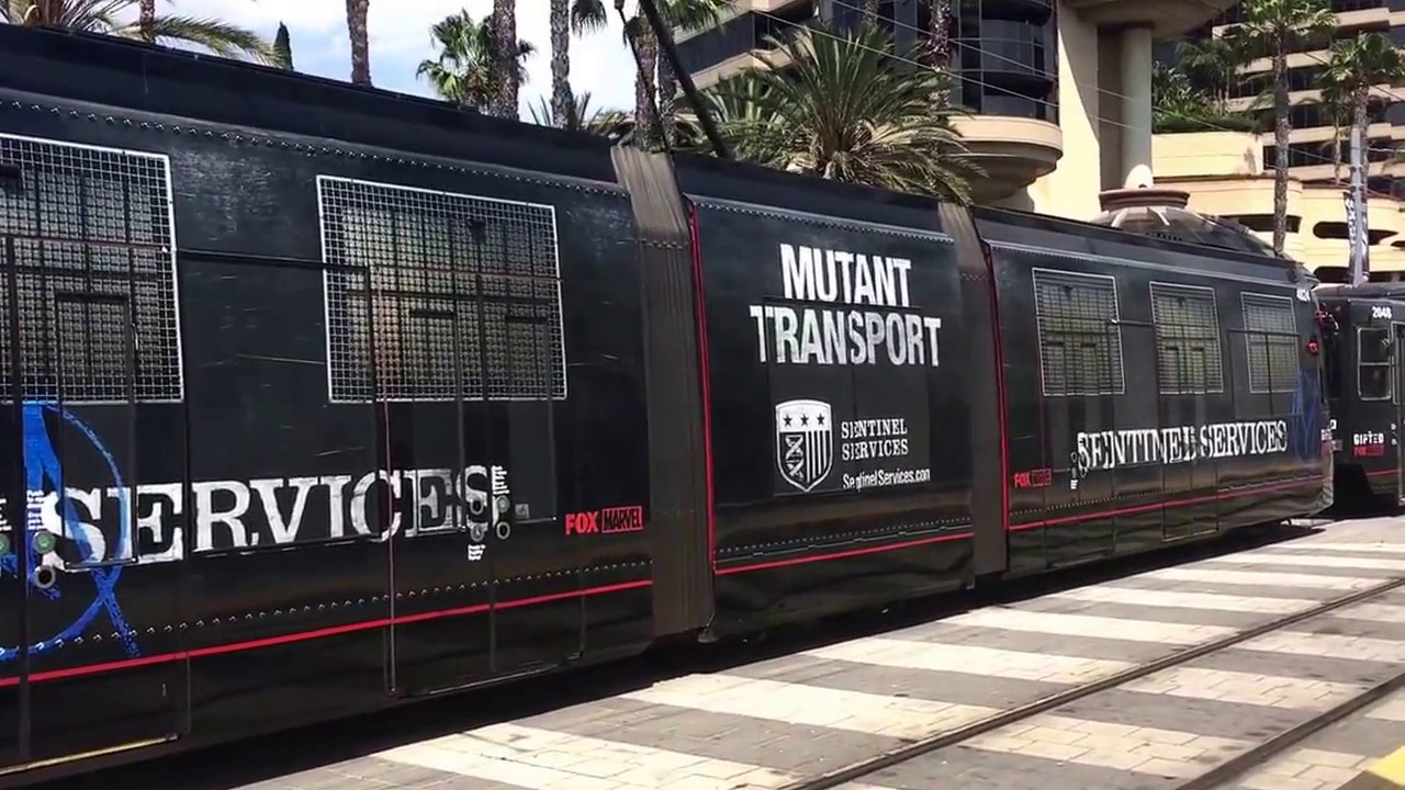 SDCC Gifted Mutant Transport Sentinel Services X-Men Trolley Train Wrap ...