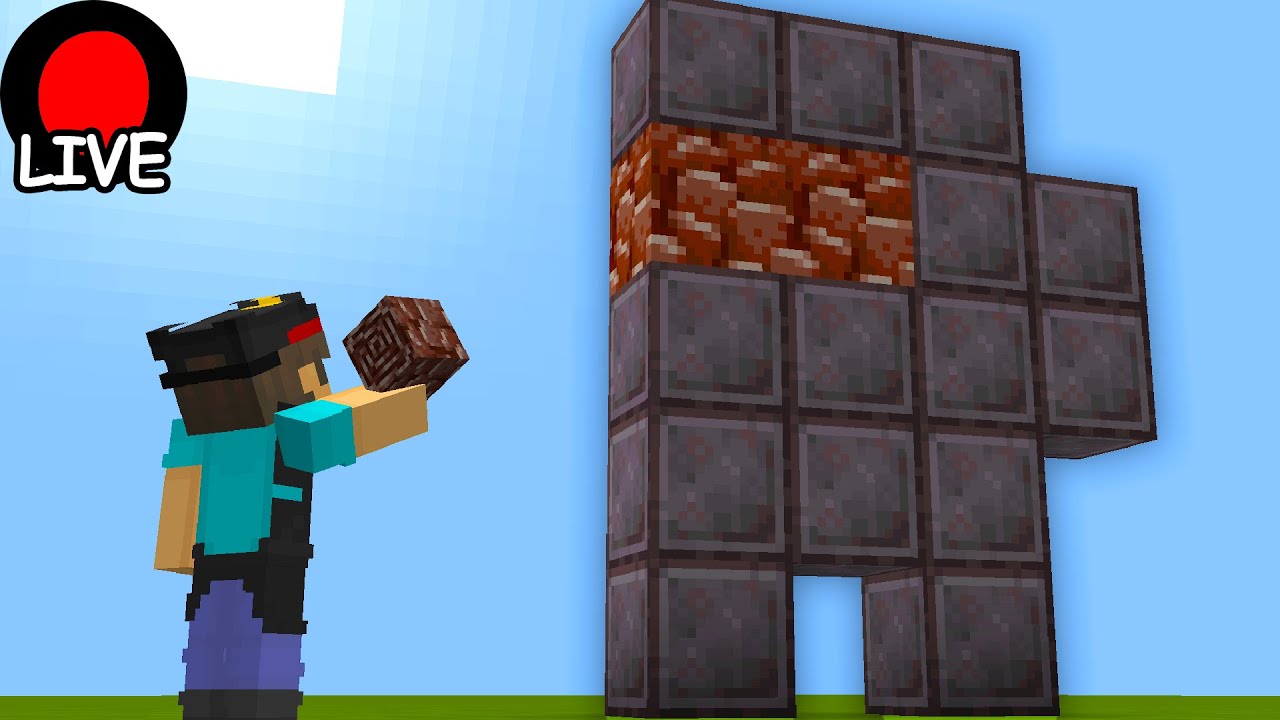 Building a Netherite Among Us In Survival Minecraft - LIVE - YouTube