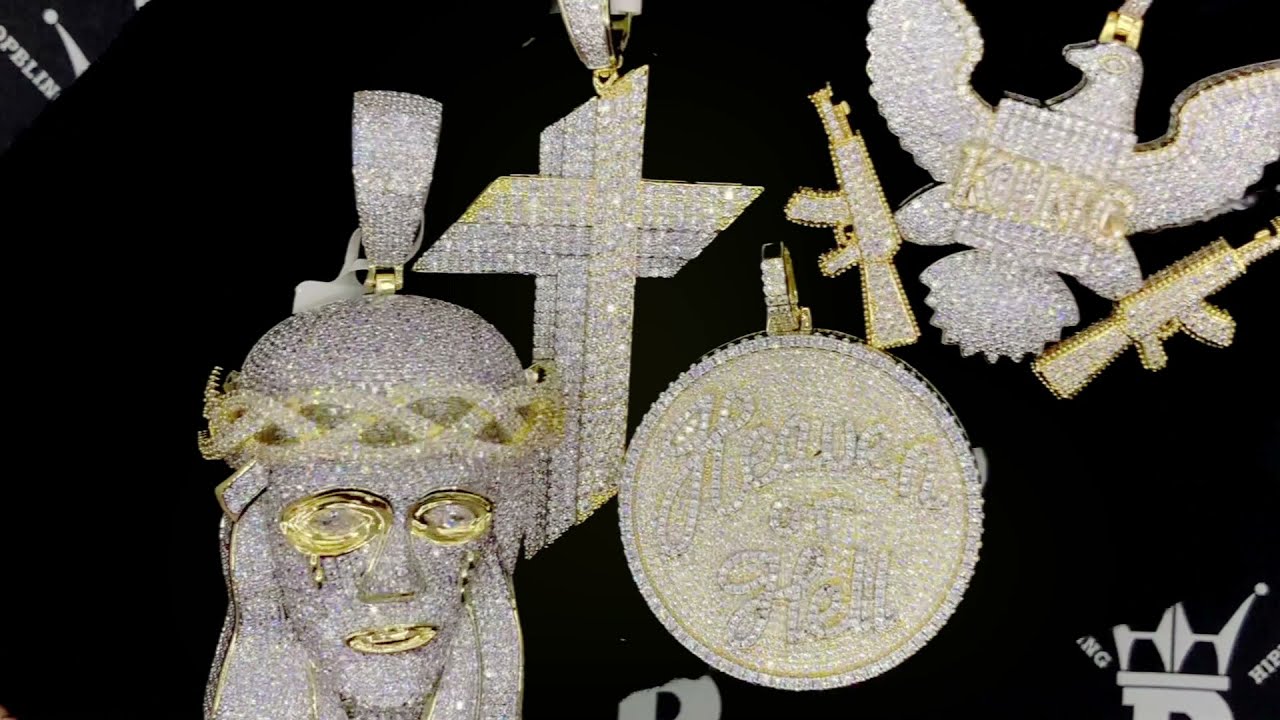 Custom Iced Out Pendants | Limited Pieces | Hip Hop Bling Jewelry - YouTube