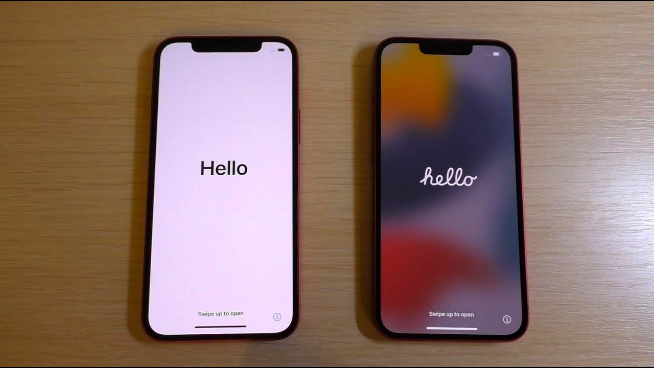 iOS 14 vs iOS 15 (iPhone 12 vs iPhone 13) Boot animation - YouTube