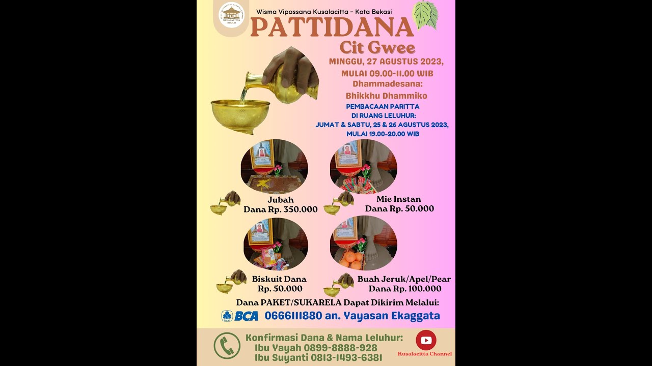 PATTIDANA CIT GWEE || MINGGU || 27 AGUSTUS 2023 - YouTube