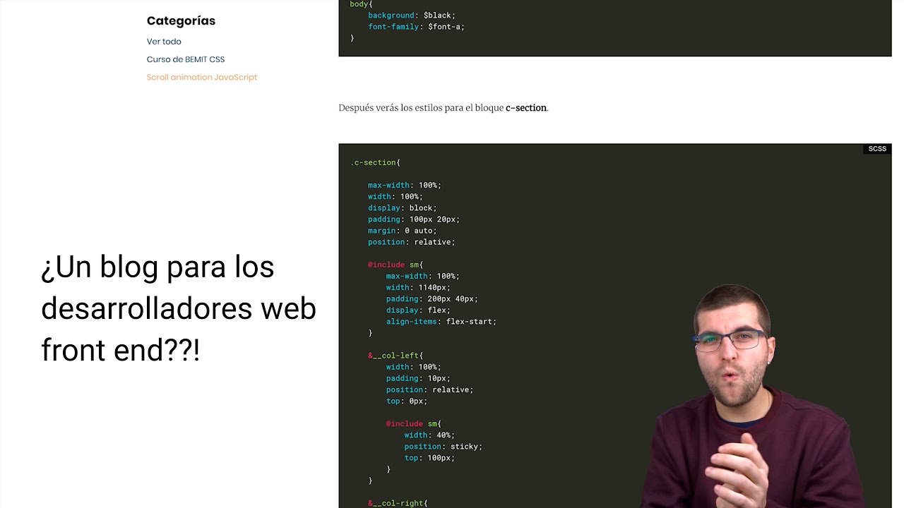 Blog para ser buen desarrollador web Front End! - YouTube
