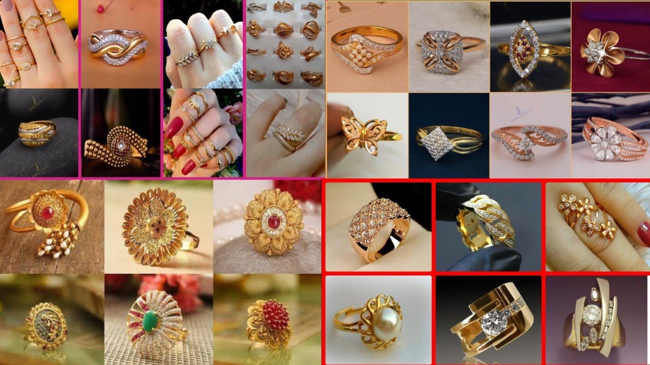 Latest Gold Diamond Women Finger Ring Designs l Gold Ring Design l New ...