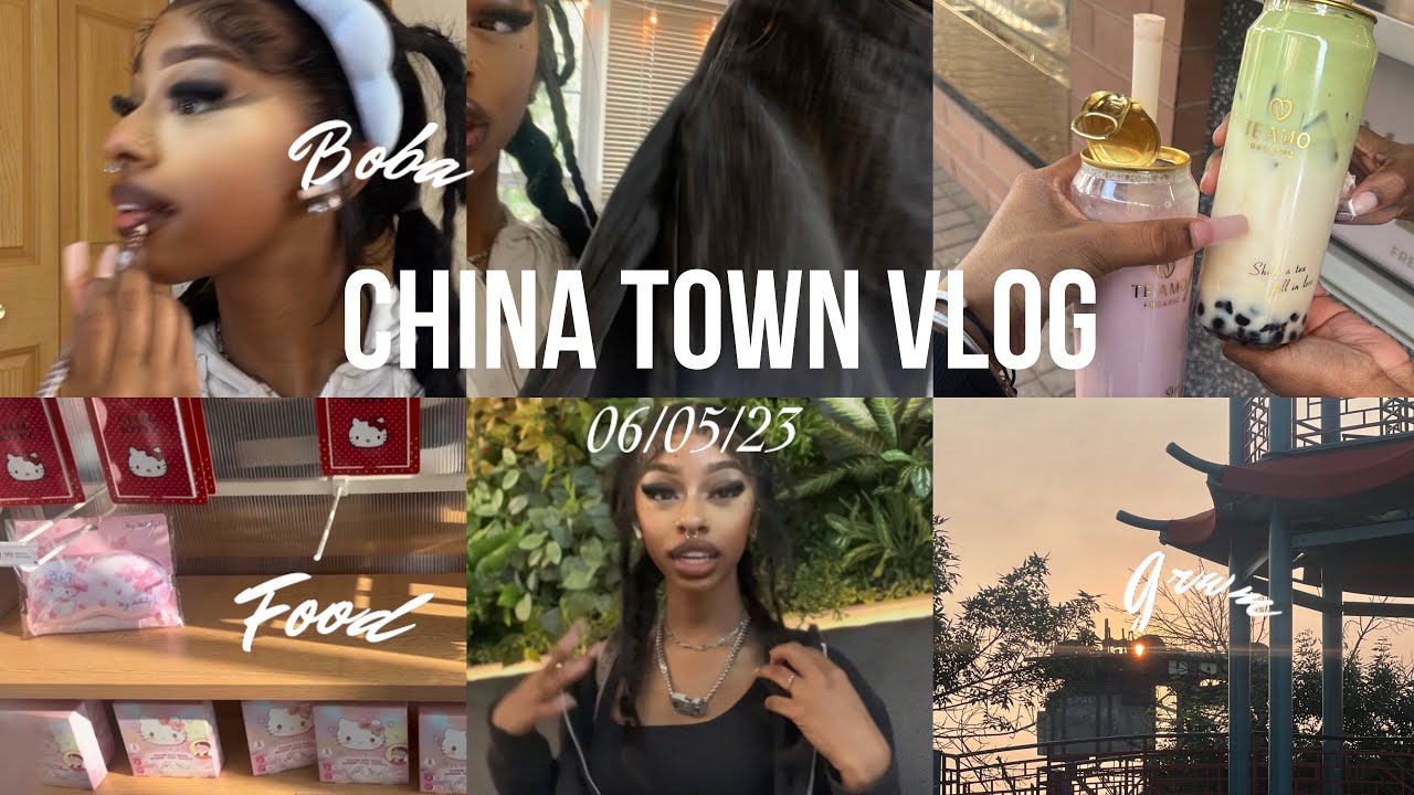 GIRLS DAY OUT | Chinatown, Food, Boba, Hello kitty & More ♡︎ GRWM ...