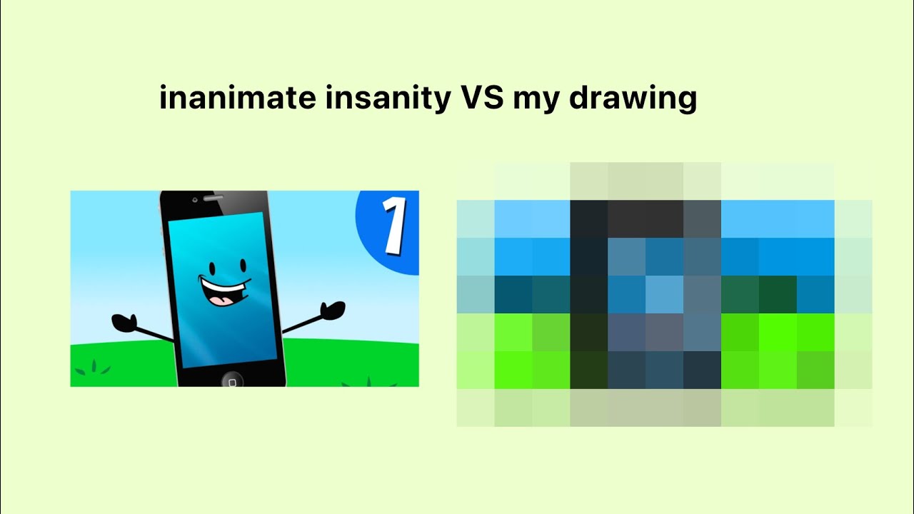 inanimate insanity VS my drawing #inanimateinsanity - YouTube