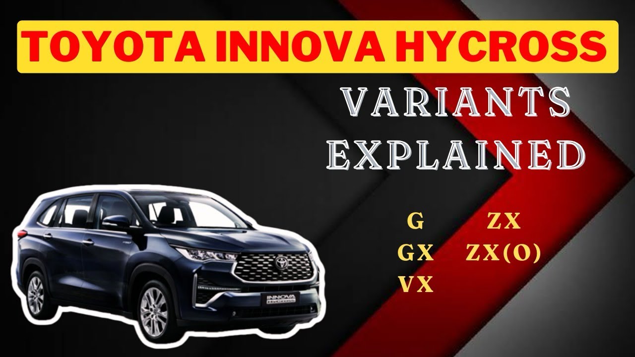 TOYOTA INNOVA HYCROSS VARIANTS EXPLAINED | YOUANDCARS - YouTube