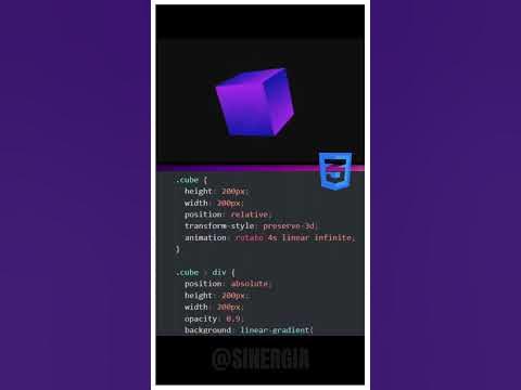 Diseño de cubo 3D con HTML y CSS - YouTube