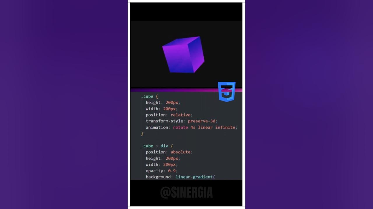 Diseño de cubo 3D con HTML y CSS - YouTube