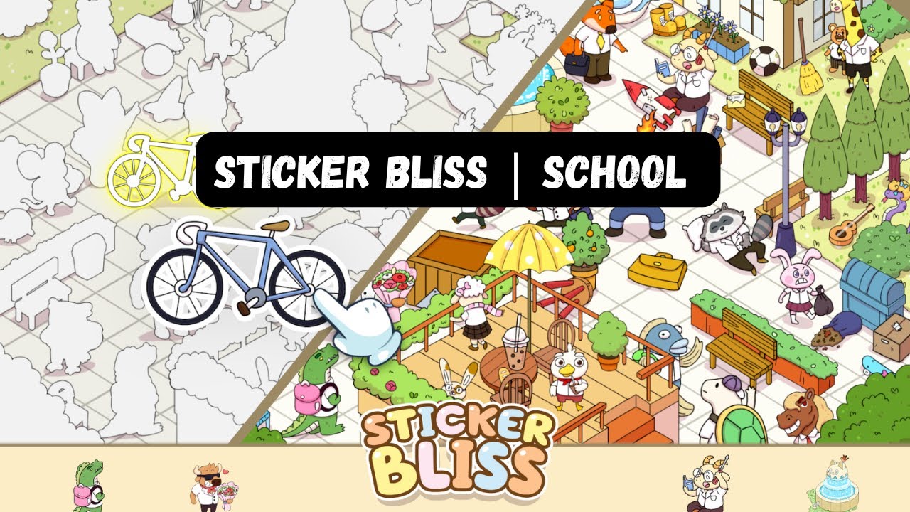 Sticker Bliss Game | Chapter 1: School Life - School Walkthrough - YouTube