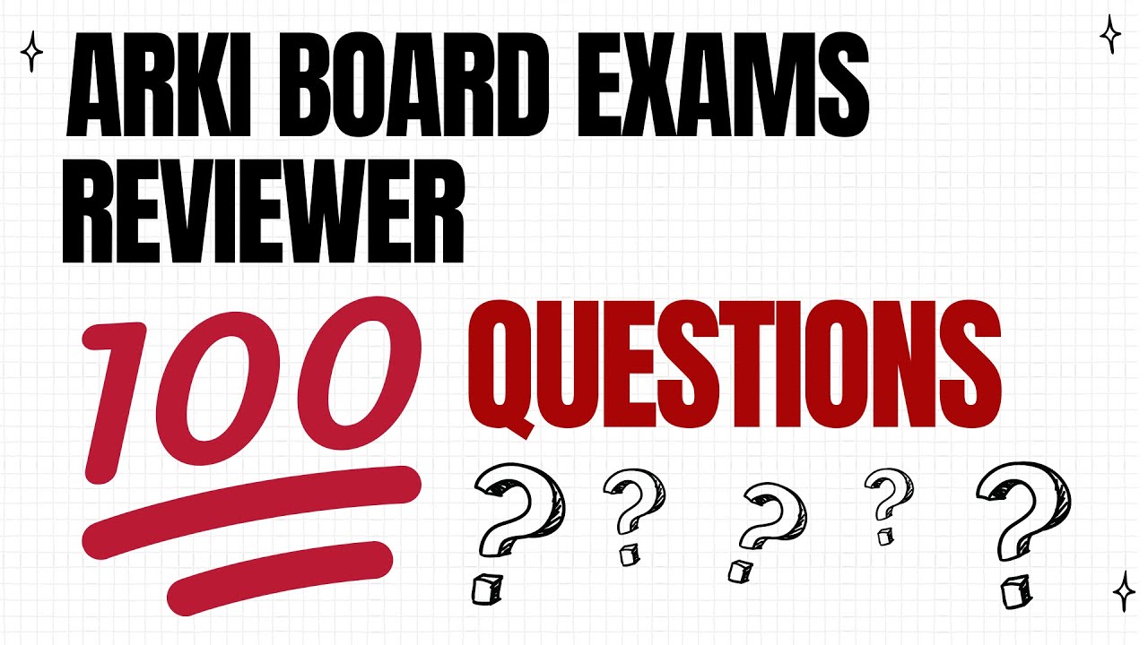 Arki Board Exam Review | 100 Questions ALE Reviewer - YouTube