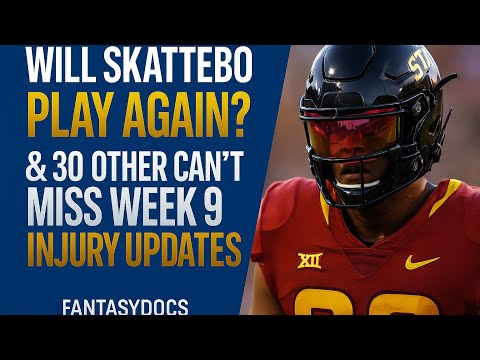 Don’t miss these NFL week 9 injury updates!