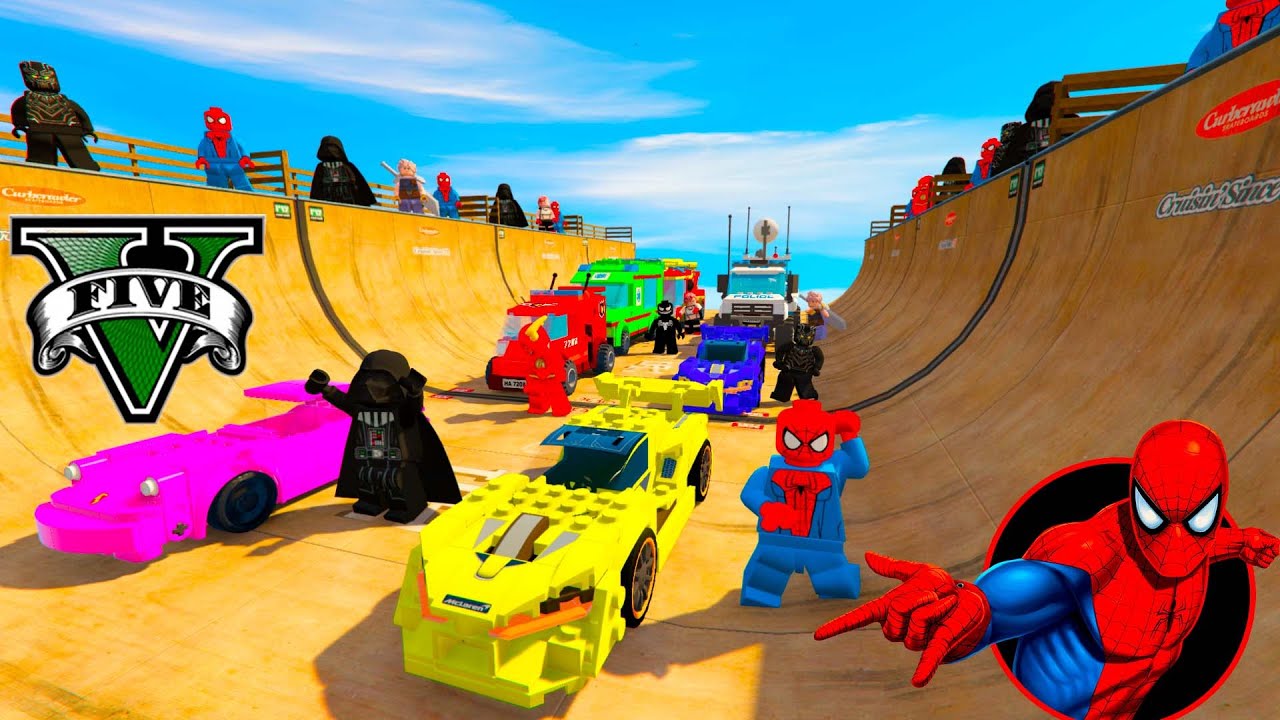 LEGO GTA 5.The biggest ramp in GTA 5! New Epic LEGO Stunt Race ...