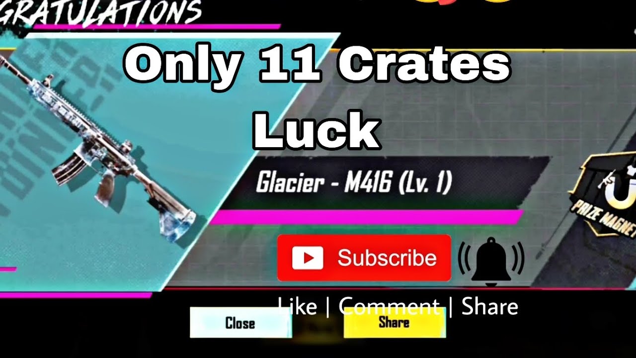 1000%GUARANTEED😍M416 Glacier UNLOCK!!|| Free classic crate Bgmi ...