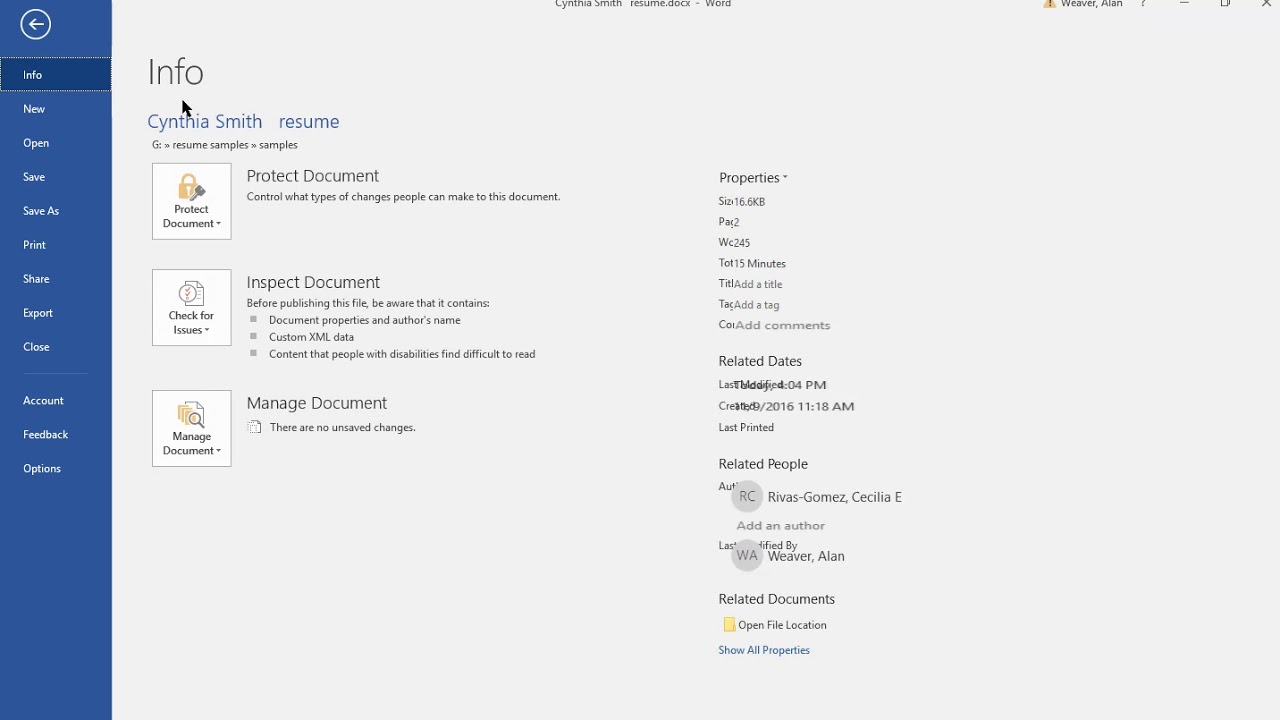 format resume w\Word 2016 - YouTube