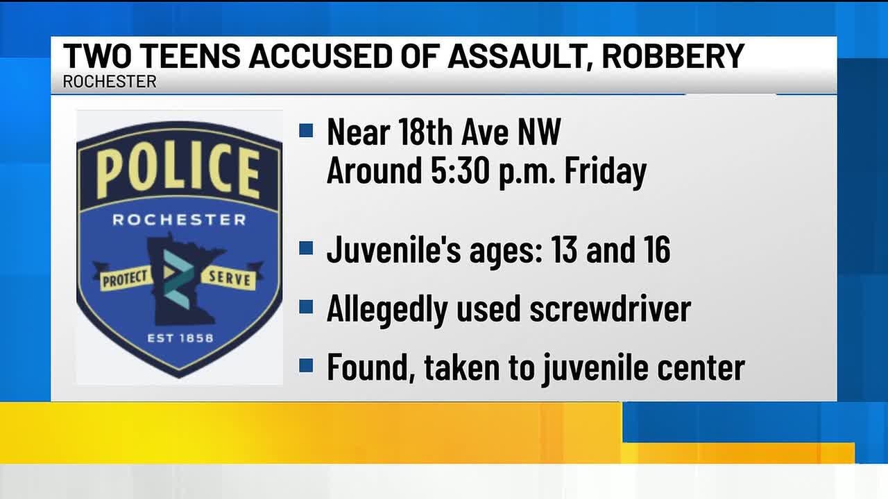Two teens arrested on assault, robbery charges - YouTube